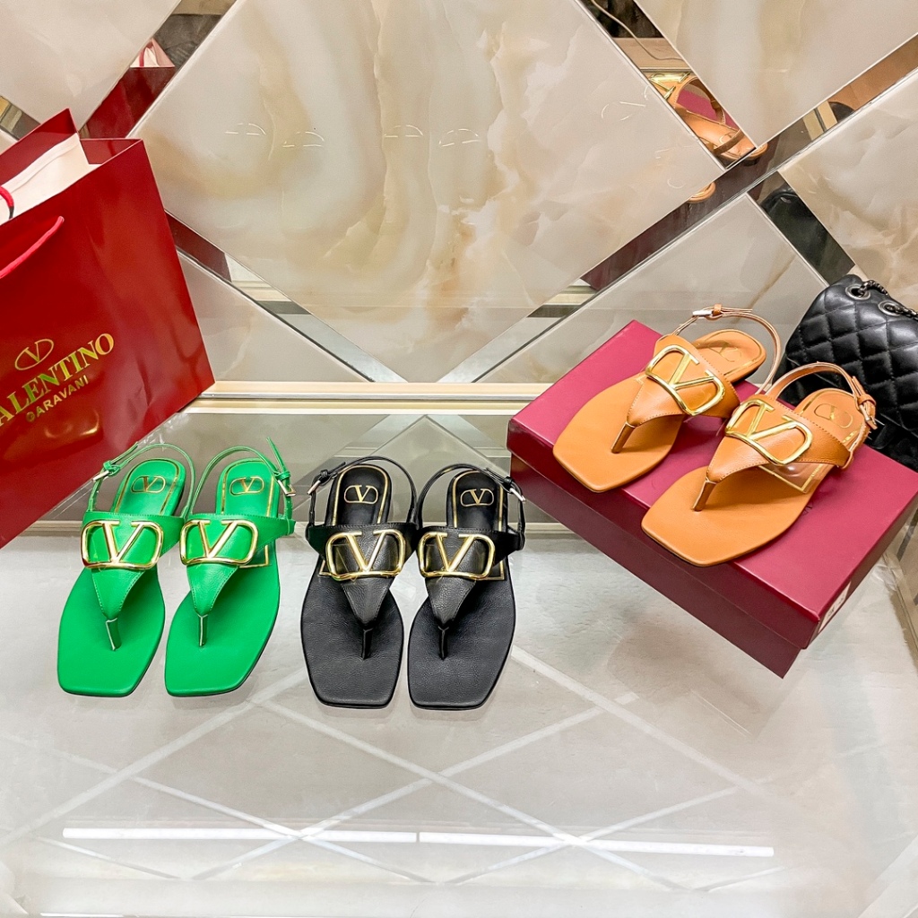 [Warren Tiannu] รองเท้าแตะลําลอง ส้นแบน หัวเหลี่ยม เข้ากับทุกการแต่งกาย ...