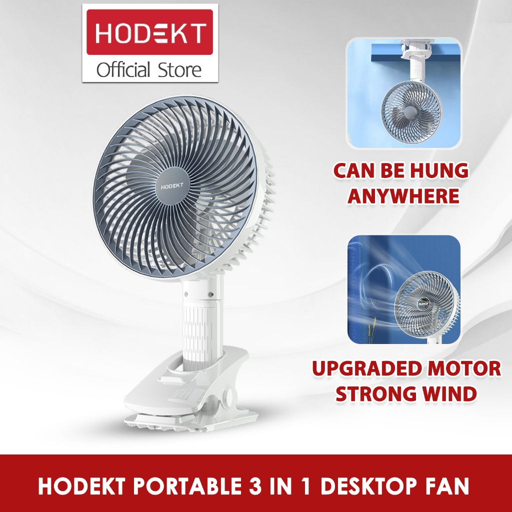 HODEKT พัดลมตั้งโต๊ะไฟฟ้า แบบชาร์จไฟได้ อเนกประสงค์ แบบพกพา | Shopee ...