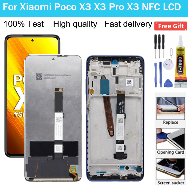 สําหรับ Xiaomi Poco X3 X3 Pro X3 NFC จอแสดงผล LCD หน้าจอสัมผัสพร้อมการ ...