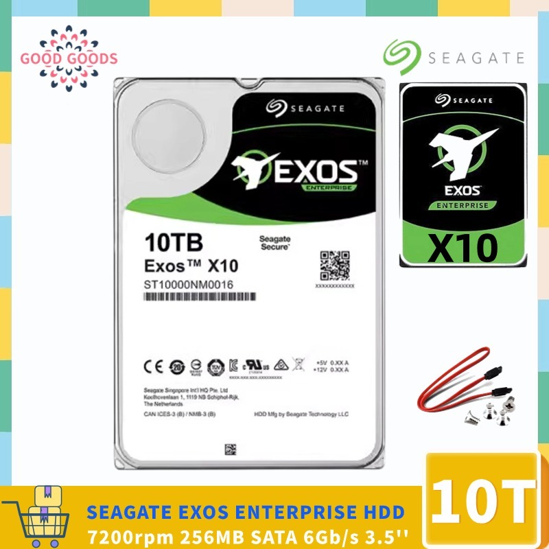 Seagate EXOS X10 10TB ENTERPRISE 3.5 HDD (ST10000NM0016) 7200rpm 256MB Cache SATA 6Gb/s | Shopee ...
