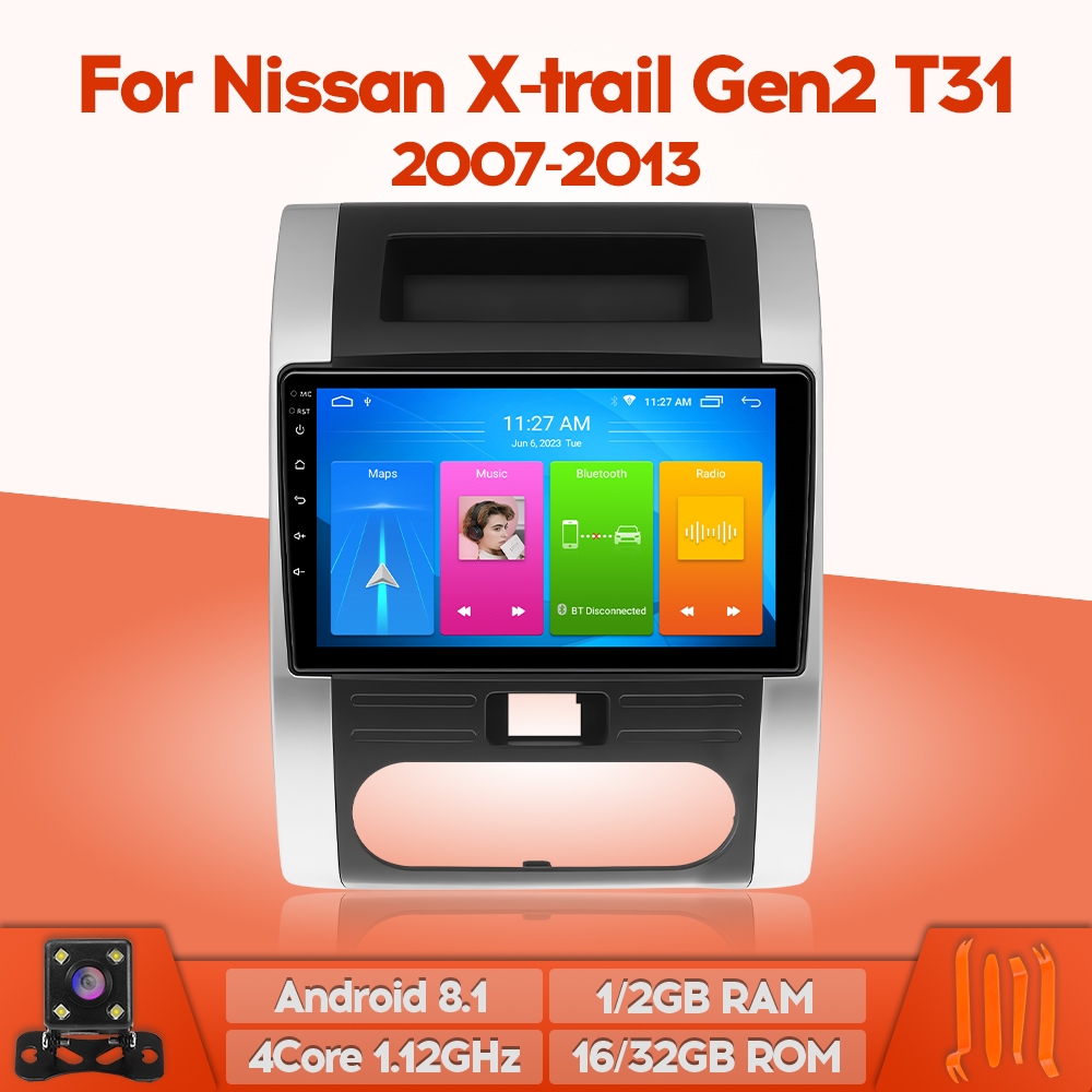 Webetter TopNavi เครื่องเล่นวิทยุ 4 แกน IPS 10 นิ้ว สําหรับ Nissan X-trail xtrail Gen2 T31 2007 ...