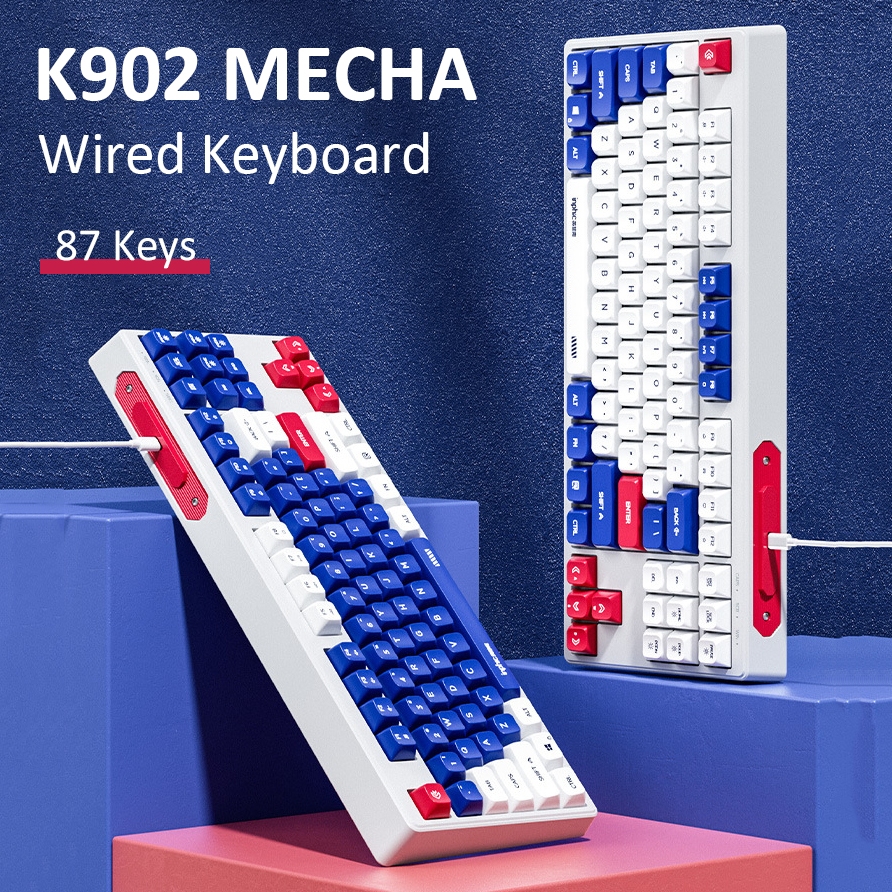 Inphic K902 Keyboard คีย์บอร์ดเล่นเกม แบบใช้สาย 87 คีย์ มีไฟแบ็คไลท์ ...
