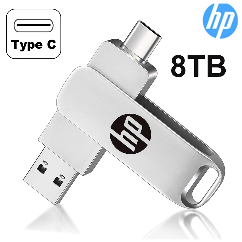 แฟลชไดรฟ์ USB 3.0 2 In 1 HP Dual Type C USB 1TB 2TB 4TB 8TB ความเร็วสูง ...