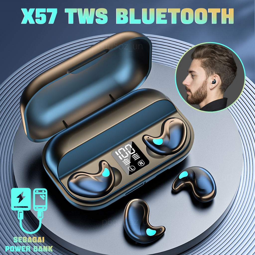 [New Arrival] TWS หูฟัง X57 Bluetooth 5.3 ซ่อน Sleep ชุดหูฟังกีฬาหูฟังชนิดใส่ในหูกันน้ำ Mini หู ...