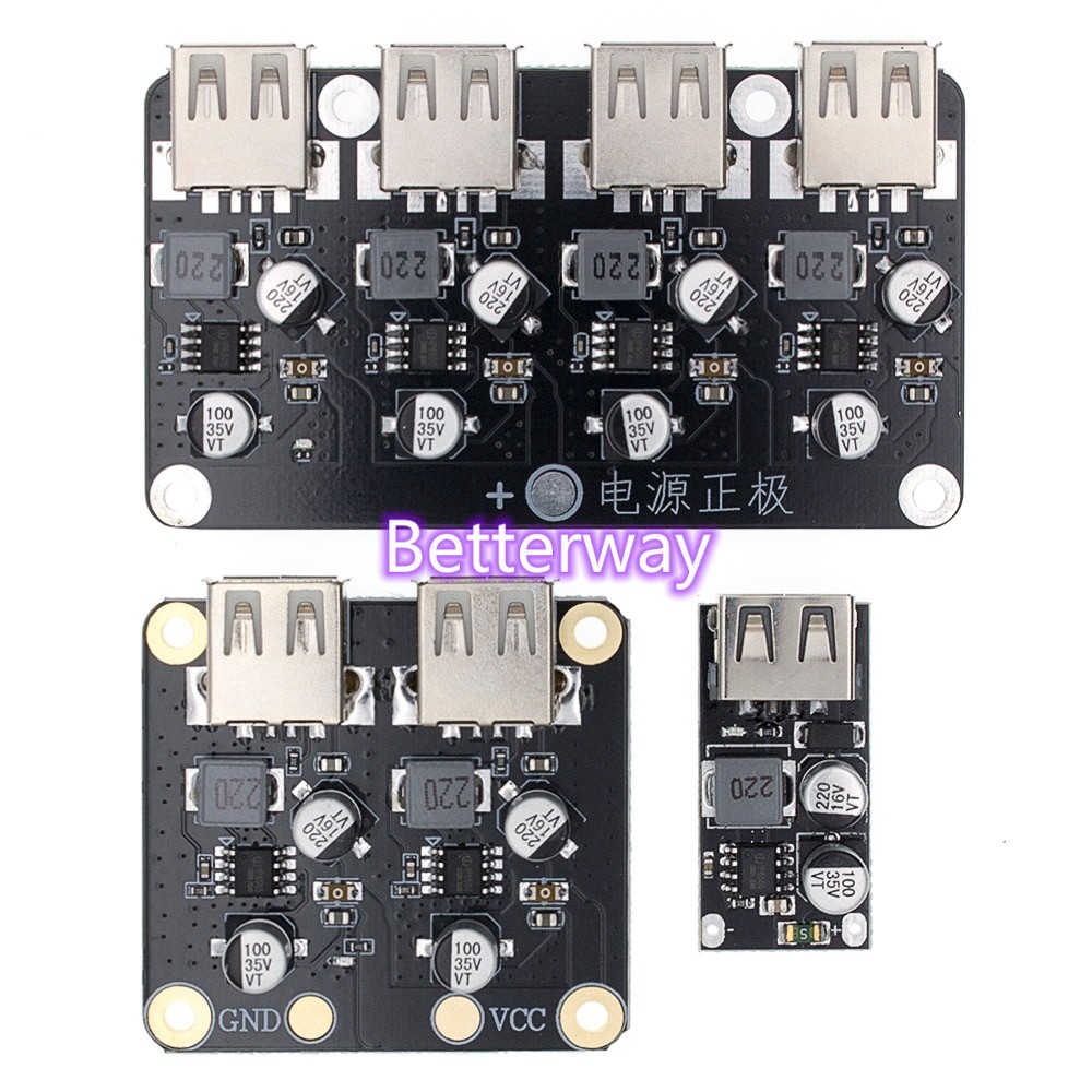 ใหม่ โมดูลแปลงชาร์จ USB QC3.0 QC2.0 DC-DC 6-32V 9V 12V 24V เป็นบอร์ด ...