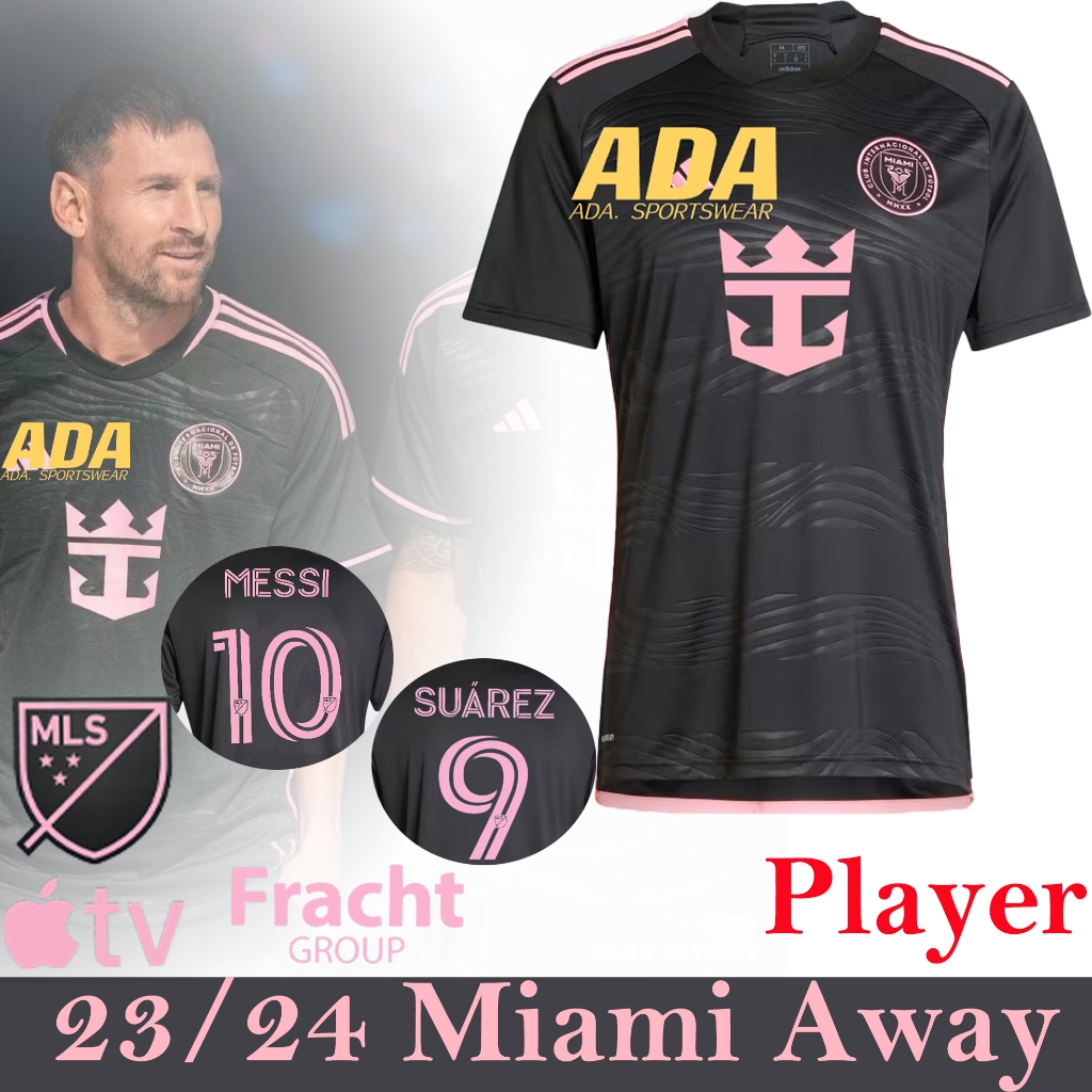 [Player/S-3XL] เสื้อยืด ลายทีมชาติฟุตบอล Inter Miami 23-24 ชุดเยือน ...