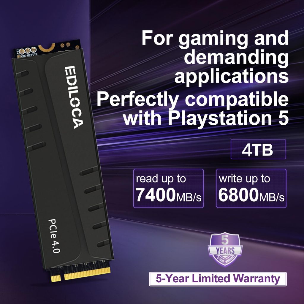Ediloca EN855 NVMe PCIe Gen4x4 M.2 2280 SSD Configure DRAM Cache Read ...