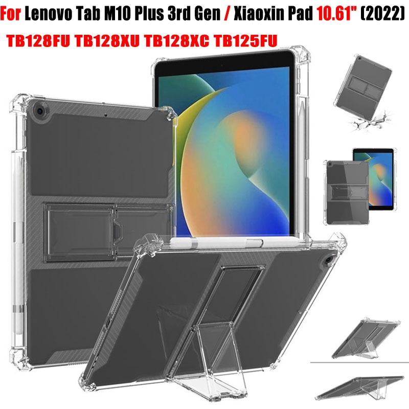สําหรับlenovo Tab M10 Plus 3rd Gen/Xiaoxin Pad 10.6 นิ้ว 2022 Soft TPUโปร่งใสปรับฝาครอบTB128FU ...
