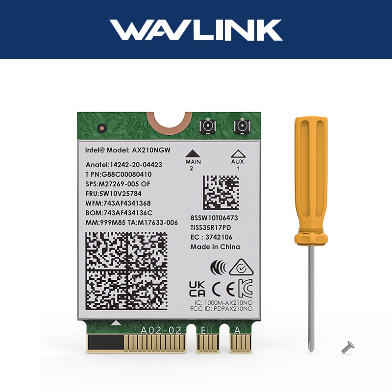 Wavlink Intel AX210 Wi-Fi 6E การ์ดเครือข่ายไร้สาย Wifi สําหรับแล็ปท็อป ...