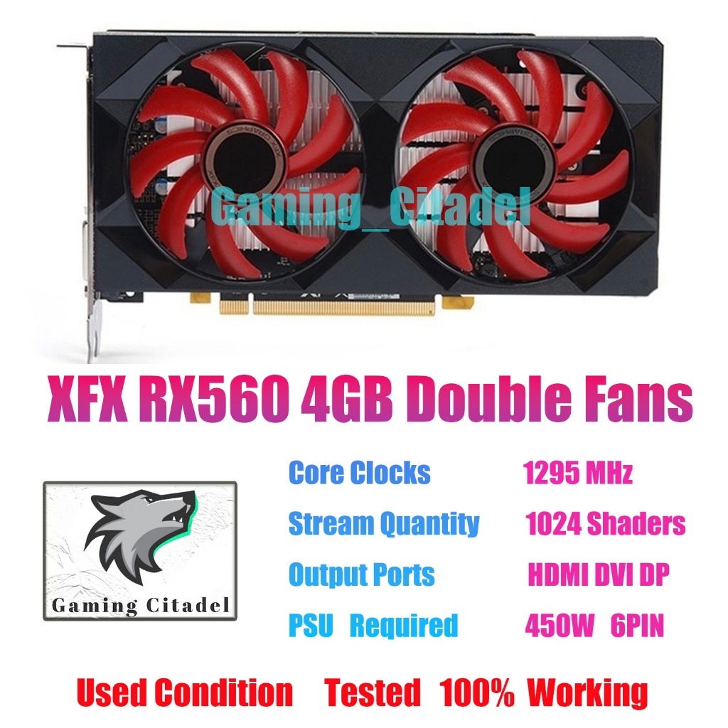 การ์ดจอ XFX AMD Radeon RX560 4GB 896SP GDDR5 PCI-E DP DVI HDMI | Shopee Thailand