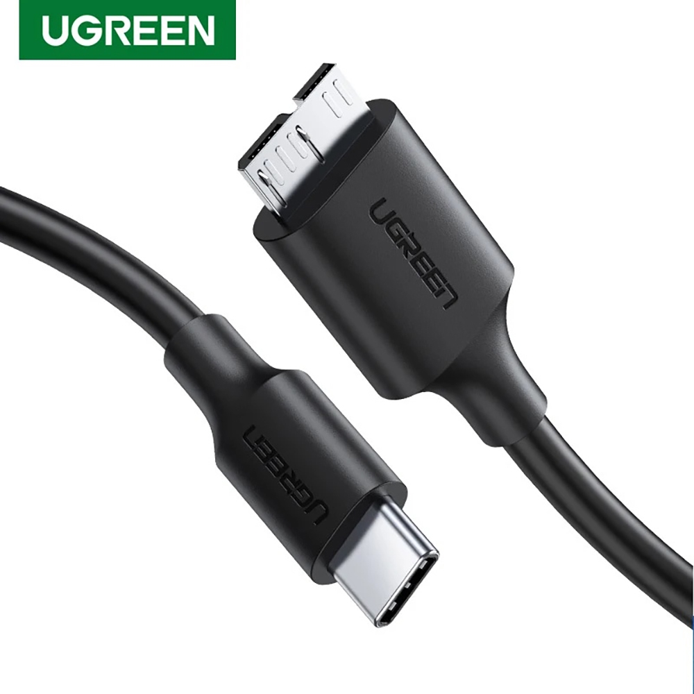 Ugreen สายเคเบิลฮาร์ดดิสก์ USB C เป็น Micro B 3.0 5Gbps 3A HDD SSD USB ...