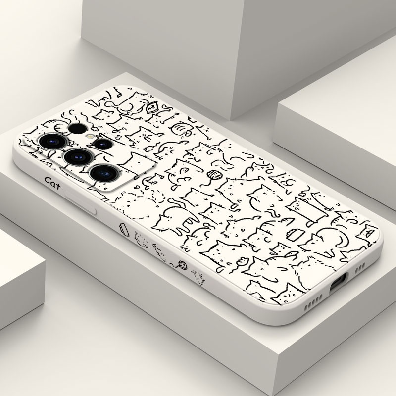 Line Cat Park เคสโทรศัพท์สําหรับ Samsung Galaxy S24 Ultra Plus FE ...