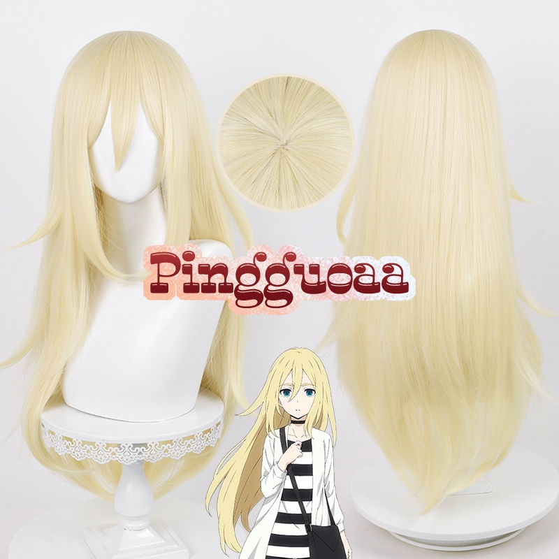 【Manmei】Angels of Death Rachel Gardner Cosplay Wig 75cm Long Cream Gold ...