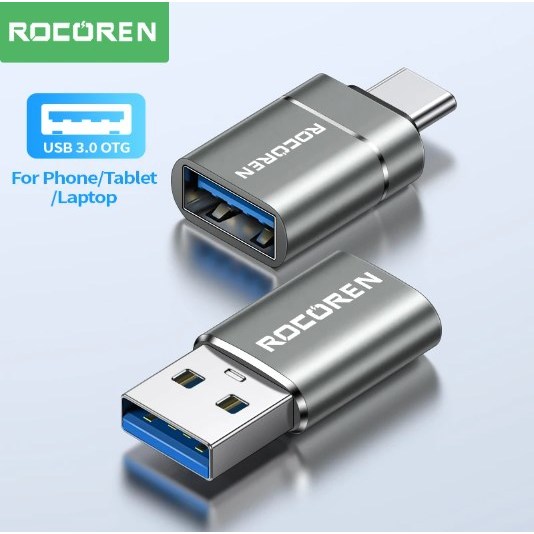Rocoren OTG อะแดปเตอร์แปลง USB A 3.0 ตัวผู้ เป็น USB Type C ตัวเมีย ...