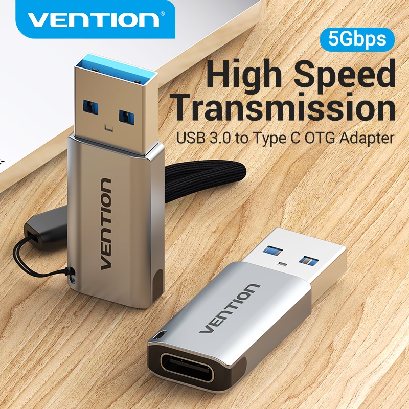 Vention พวงกุญแจอะแดปเตอร์ Usb 3 . 0 เป็น Type C5v 3a 5 Gbps ตัวผู้ ...