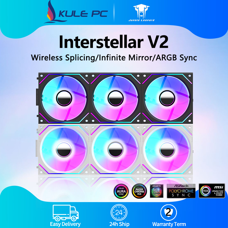Jungle Leopard Interstellar V2 พัดลมระบายความร้อน CPU ARGB ปริซึมสีขาว 120 มม. Lian li Same ...