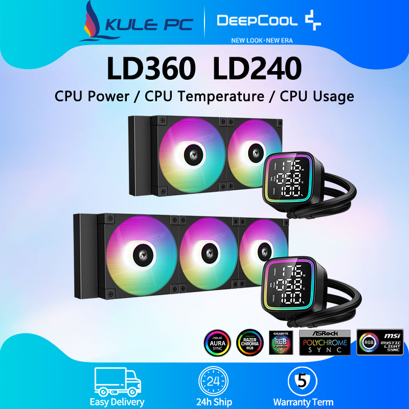 Deepcool LD360 LD240 เมนบอร์ดพัดลมระบายความร้อน CPU Aio ดิจิทัล 120 มม. ...