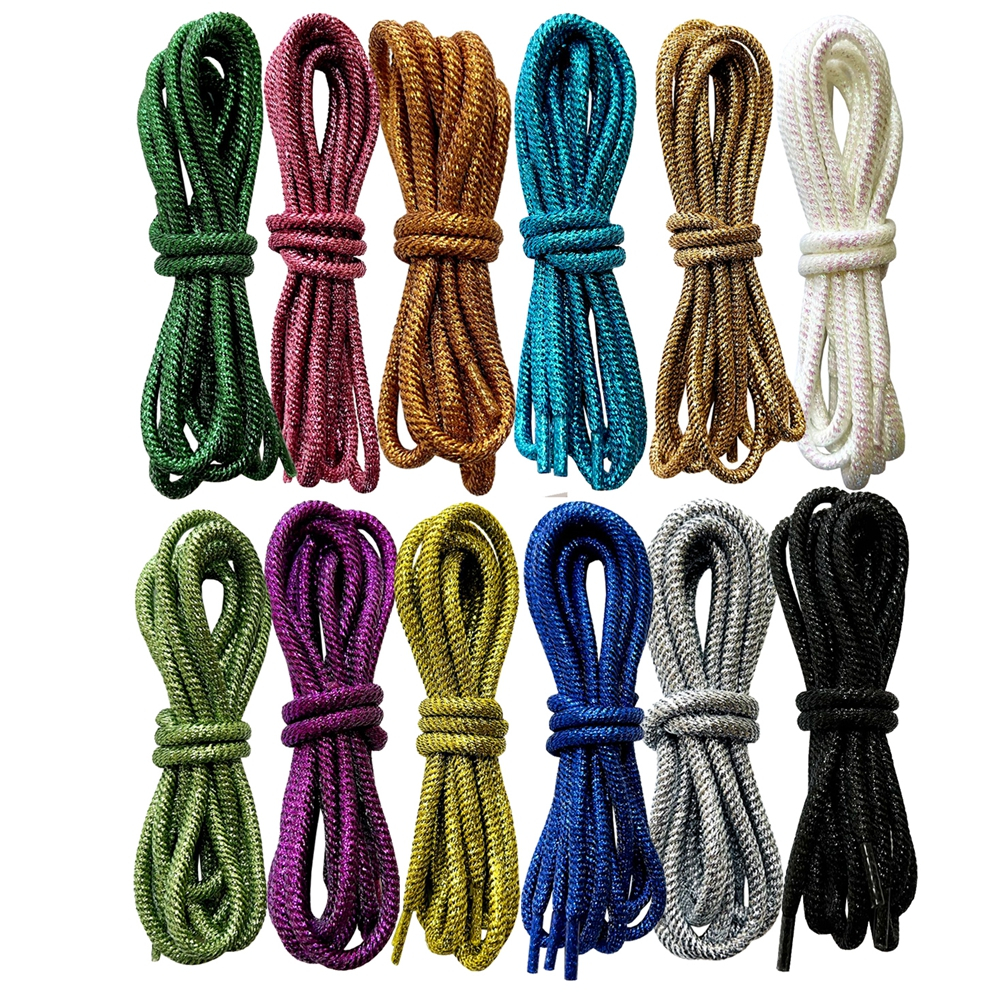 อัพเกรด Fantastic Metallic Glitter Shoelaces รอบ Solid Sparkle Bling ...