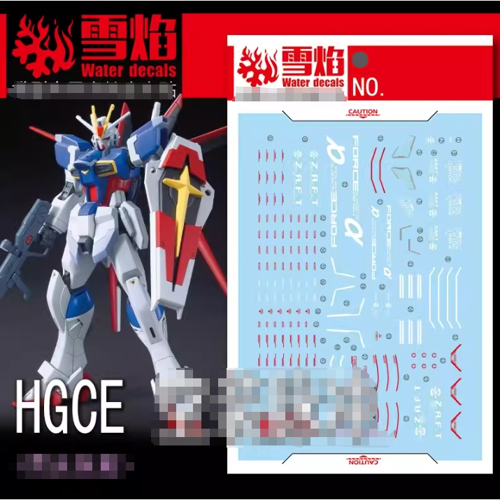 XY XUEYAN HGCE 82 HG 1/144 ZGMF-X56S Force Impulse Water Slide Decal Fluo Type | Shopee Thailand