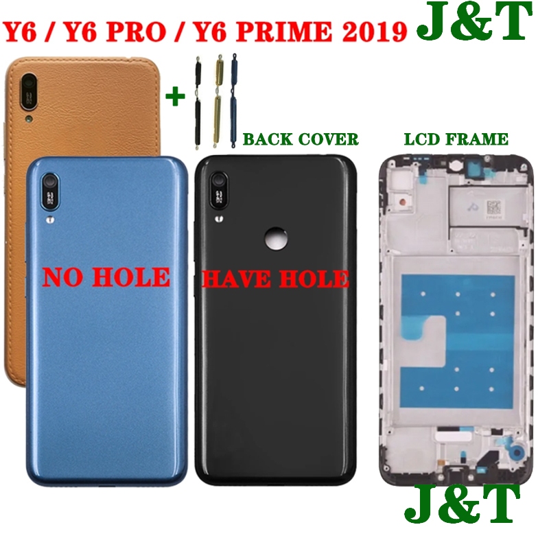 ฝาหลังแบตเตอรี่สําหรับ Huawei Y6 Prime Pro 2019 LCD ด้านหน้ากรอบกลาง ...