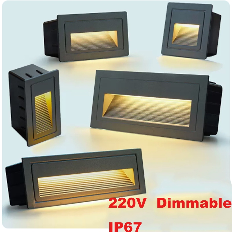 Led 3W 5w 7w ไฟขั้นบันไดหรี่แสงได้ไฟบันได IP66 กลางแจ้งกันน้ําฝังโคมไฟ ...