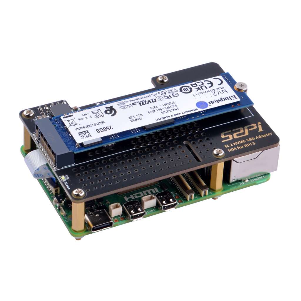 52pi N04 บอร์ดอุปกรณ์ต่อพ่วง สําหรับ Raspberry Pi 5 NVMe M.2 SSD(NVMe ...