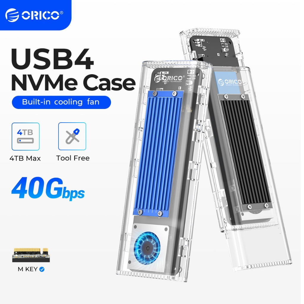Orico M.2 NVMe SSD Enclosure 40Gbps M2 NVMe สําหรับ Thunderbolt 3 4 ...