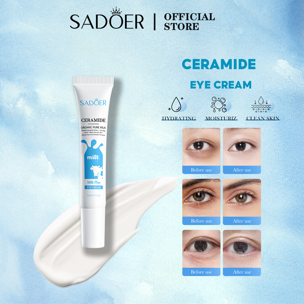 SADOER Ceramide Organic Pure Milk Eye Cream 20gr เซราไมด์ ครีมบำรุงรอบ ...