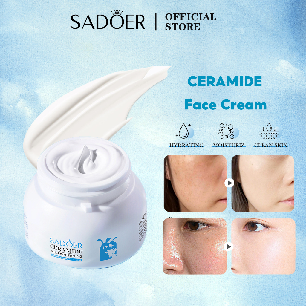 SADOER Ceramide Milk Whitening Burst Milk Cream 120gr เซราไมด์ มิลค์ ...