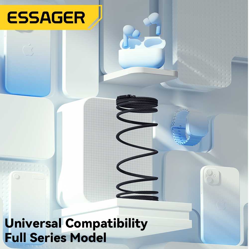 Essager 29W 60W 100W สายเคเบิลข้อมูลแม่เหล็ก Type C Ios USB A สายชาร์จ ...