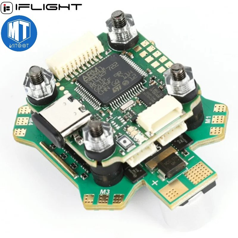 Iflight BLITZ เครื่องบินบังคับวิทยุ Mini F7 OSD(AT7456E)W/ BLITZ E55A 4 ...