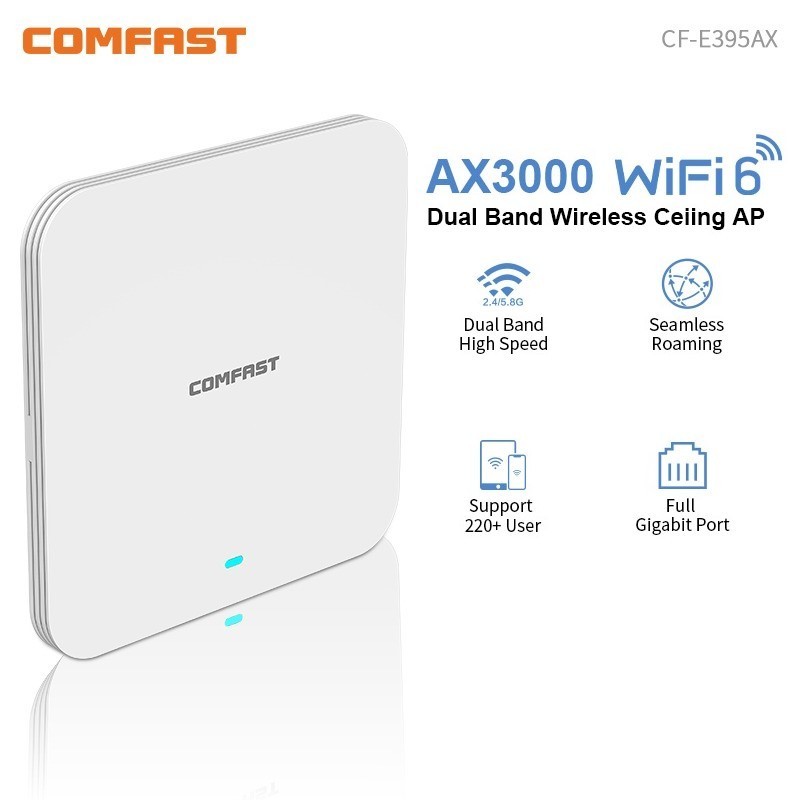 Comfast Ceiling Mount AX3000 WiFi 6 เพดาน AP 2.4G และ 5G ตัวขยายสัญญาณ ...