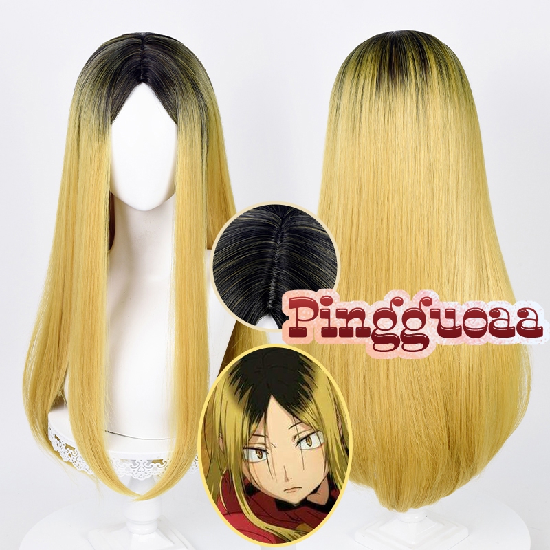 Anime Haikyuu!! Female Kenma Kozume Cosplay Wig 70cm Long Straight ...