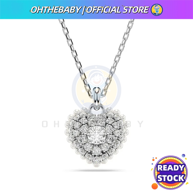 Swarov. (ใหม่) Hyperbola สร้อยคอเงินแท้ S925 จี้รูปหัวใจ ประดับเพชร ...