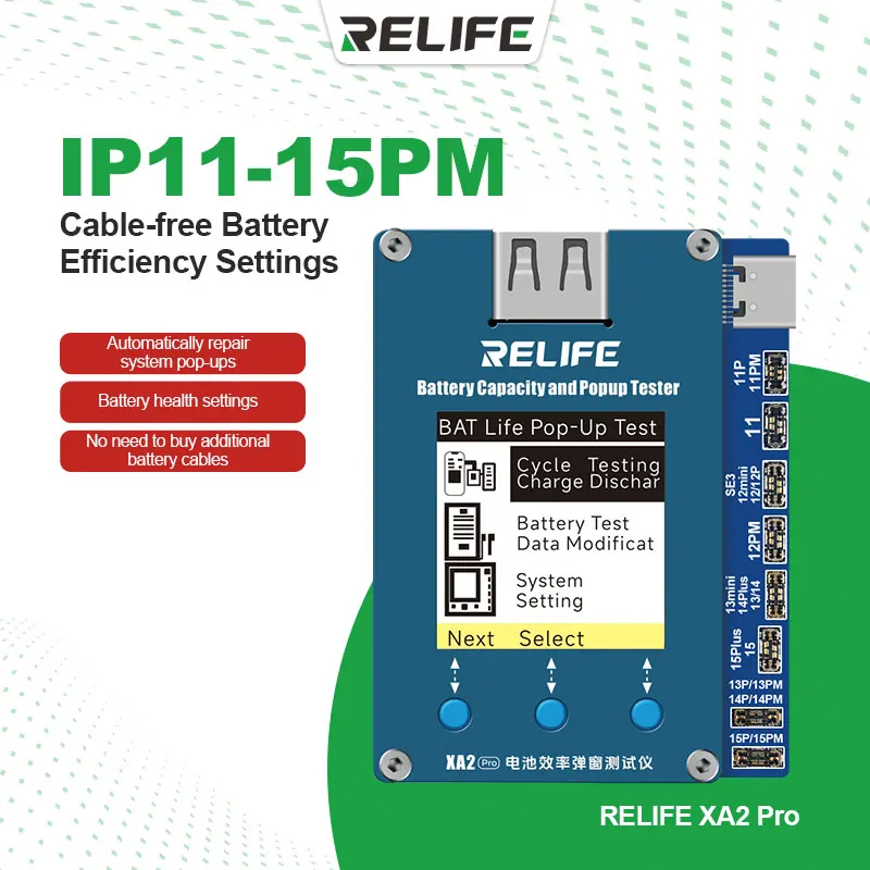 Relife XA2 Pro เครื่องทดสอบอายุการใช้งานแบตเตอรี่ แบบป๊อปอัพ สําหรับ ...