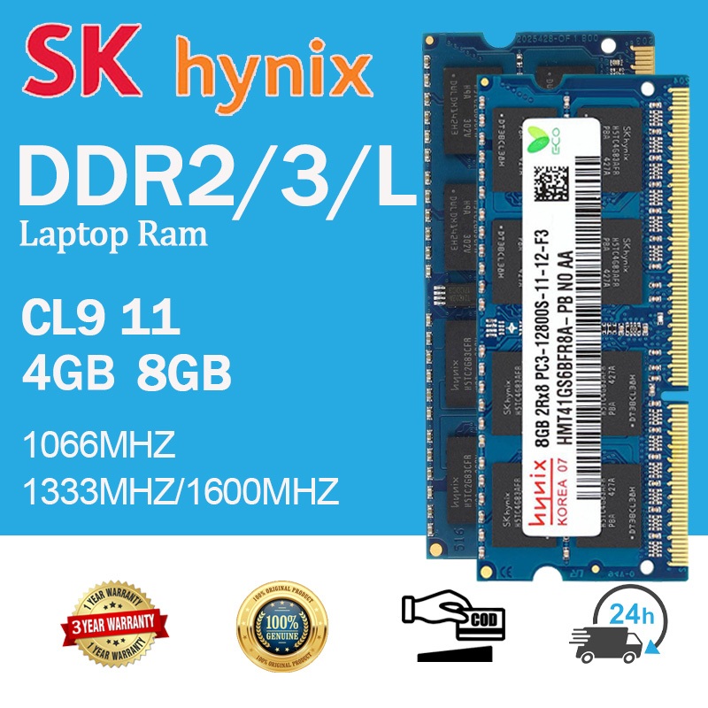 [24H SENT] Hynix 2GB 4GB 8GB RAM DDR2 DDR3 DDR3L 667Mhz 800Mhz 1066Mhz 1333Mhz 1600MHz Memory ...