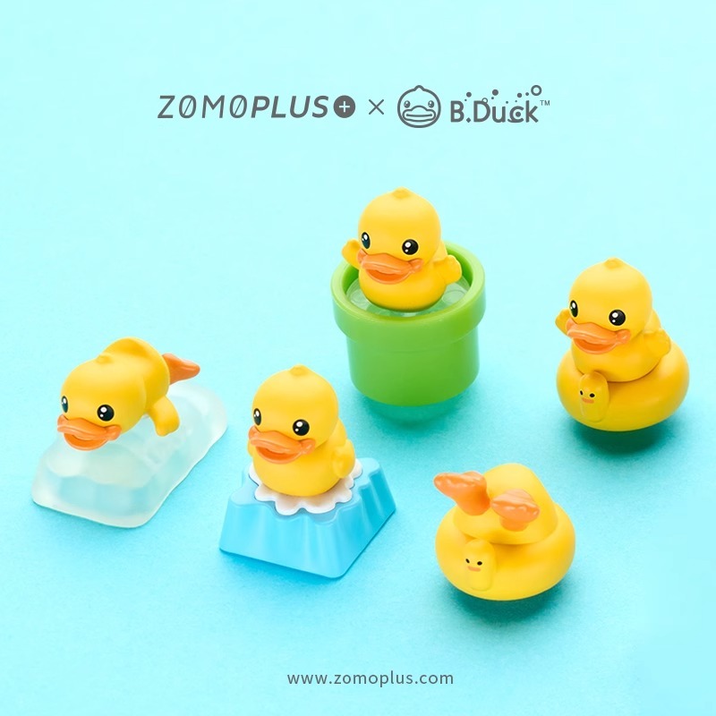 -LW- Zomo X B.Duck Little Yellow Duck Blind Box ปุ่มกดคีย์บอร์ด ปุ่มกด ...