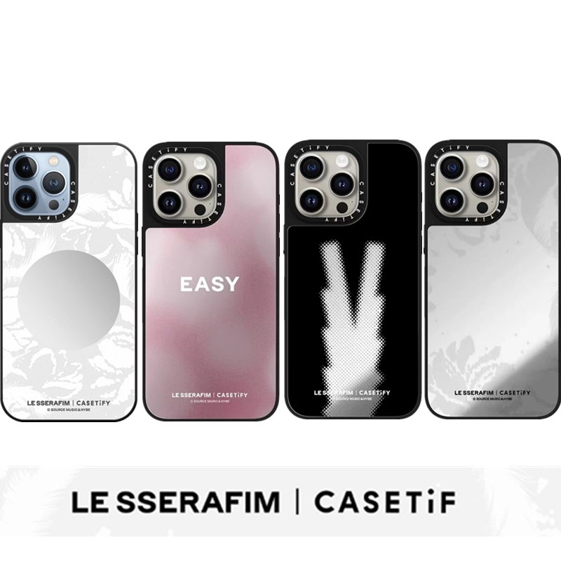 เคสโทรศัพท์มือถือ PC แข็ง กันกระแทก ลายโลโก้ LE SSERAFIM CASETIFY ...