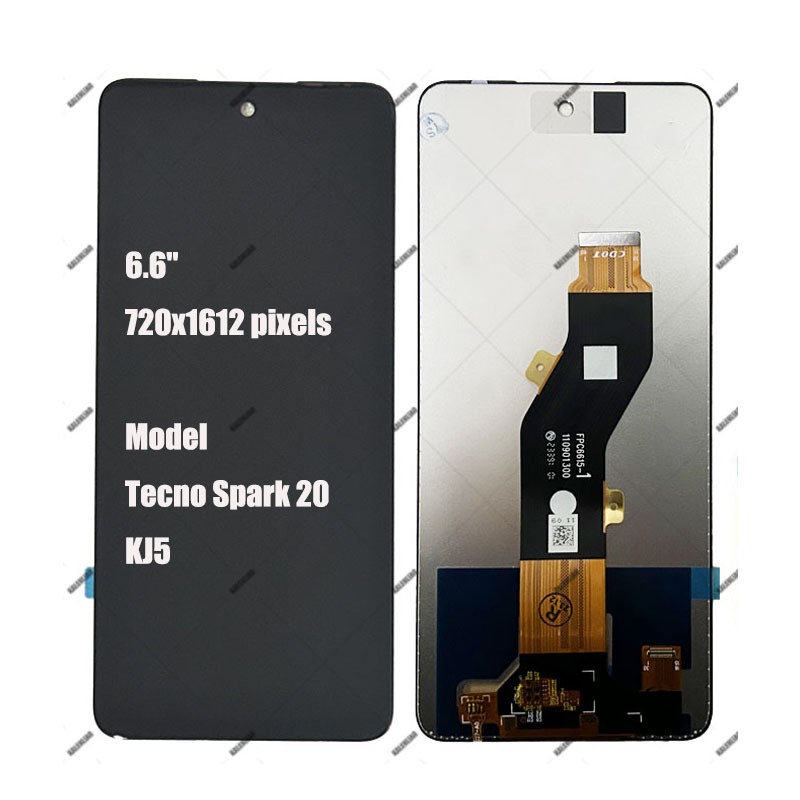 Original Tecno Spark 20 20C Spark 20 Pro KJ5 KJ6 จอแสดงผล LCD Touch Screen Digitizer Assembly ...