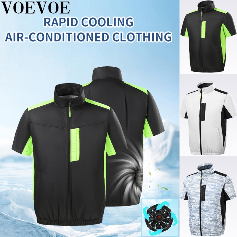 Voevoe เสื้อแจ็กเก็ตแขนสั้น กันแดด และระบายความร้อน เหมาะกับใส่ทํางาน ...