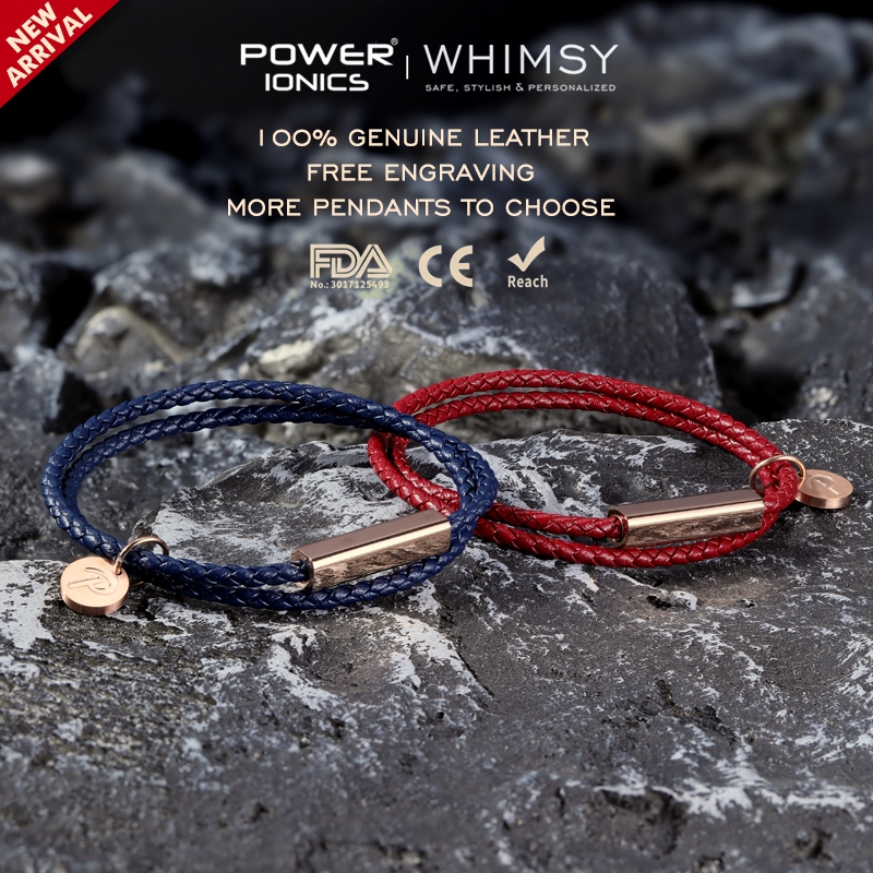 Power IONICS WHIMSY FDA สร้อยข้อมือ หนังแท้ สําหรับผู้ชาย ผู้หญิง | Shopee Thailand