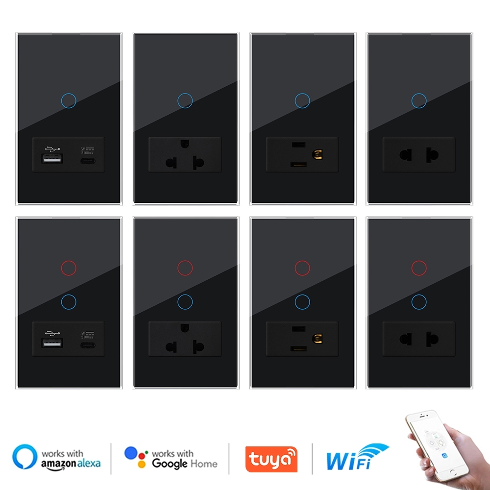 SRAN tuya smart switch tuya wifi tuya smart life black switch,118*72mm ...
