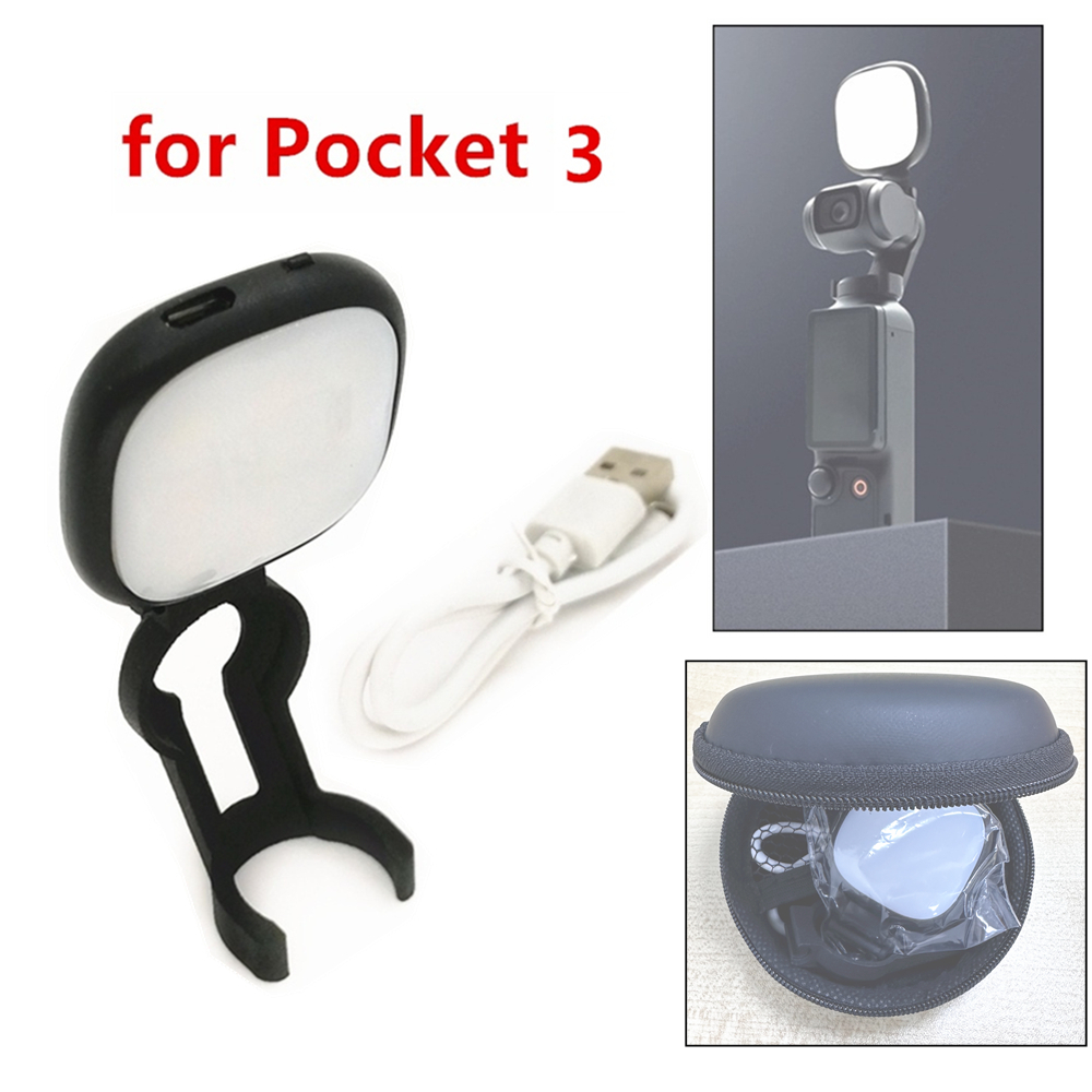 กระเป๋า Pocket3 เย็น Warm Light เติมแสง + วงเล็บเหมาะสําหรับ DJI Osmo ...