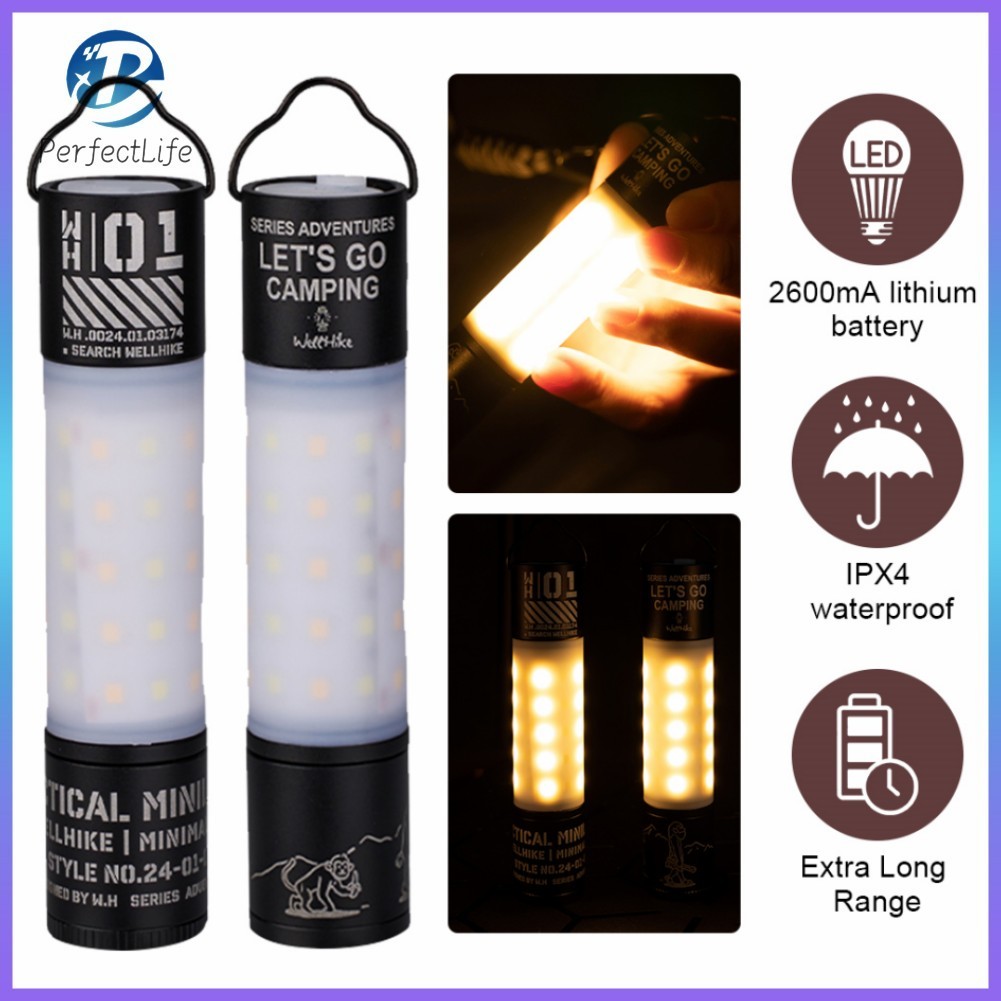 【WELLHIKE】โคมไฟ LED กันน้ํา 2600mAh แบบแขวน สําหรับตั้งแคมป์ ตกปลา เดินป่า | Shopee Thailand