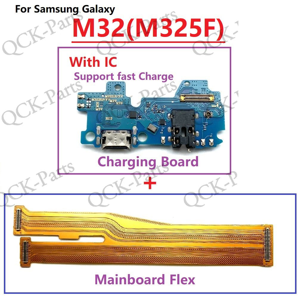 สําหรับ Samsung Galaxy M32 (M325F) ที่ชาร์จ USB แท่นชาร์จพอร์ต บอร์ด ...