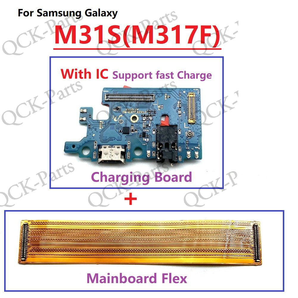 สําหรับ Samsung Galaxy M31S (M317F) ที่ชาร์จ USB แท่นชาร์จพอร์ต บอร์ด ...