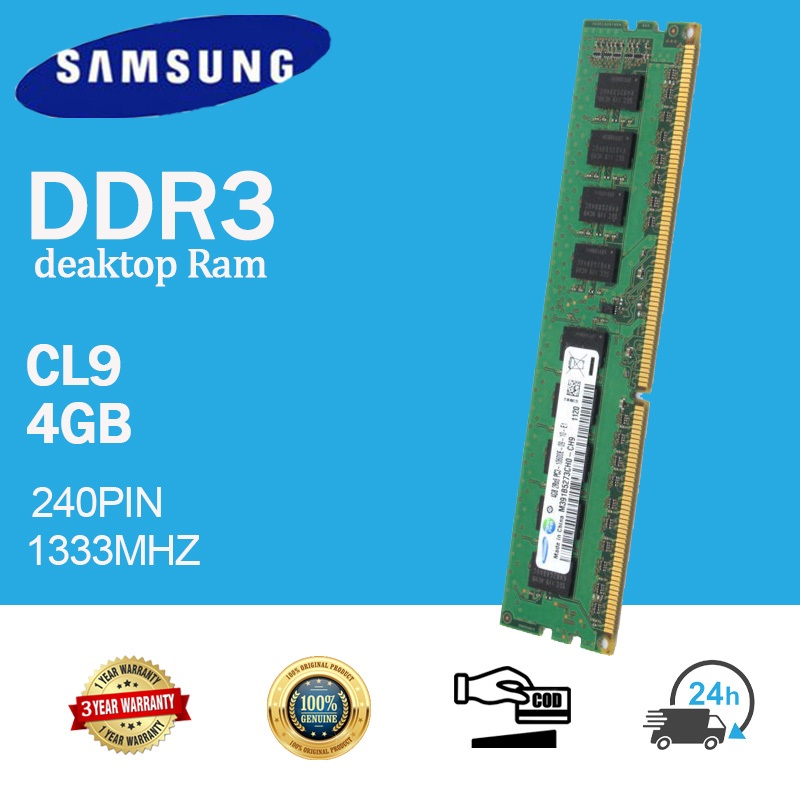 Samsung 4GB RAM DDR3 1333MHz 2RX8 PC3-10600E หน่วยความจํา 240PIN DIMM ...