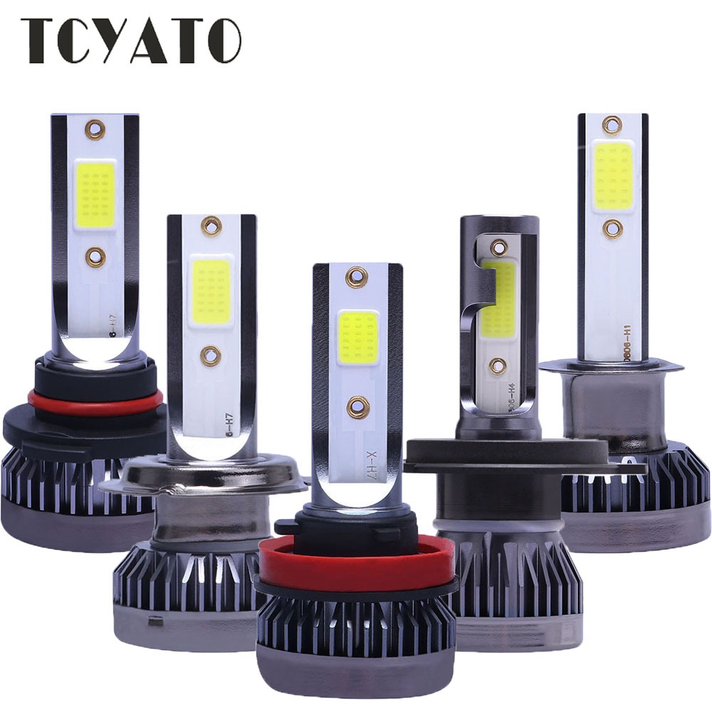 หลอดไฟหน้ารถยนต์ LED C1 cyan H4 H7 H11 9005 9006 7600LM 36W 2 ชิ้น ...