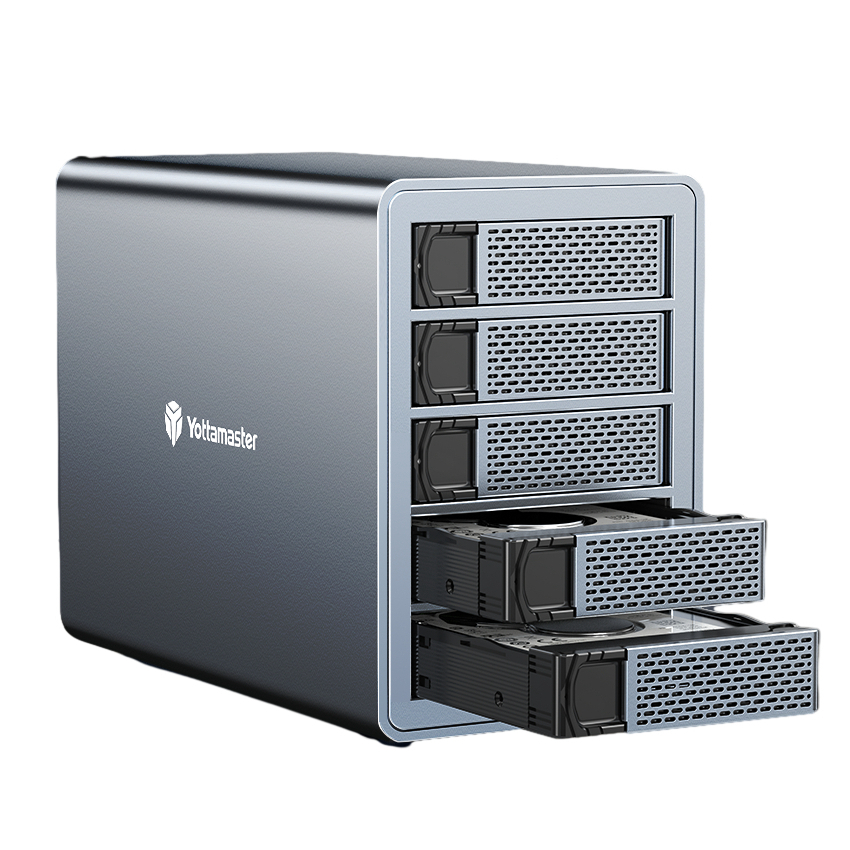 Yottamaster ฮาร์ดไดรฟ์ USB C 10Gbps 5 Bay DAS Diskstation USB3.1 GEN2 ...