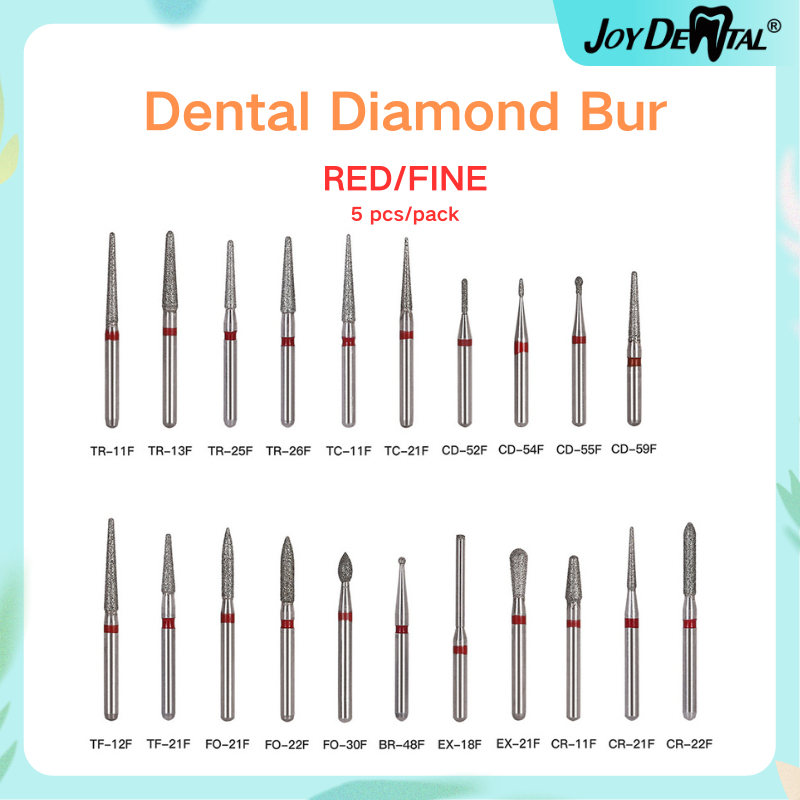 5 ชิ้น | อุปกรณ์ทันตกรรม ประดับเพชร สีแดง | Shopee Thailand